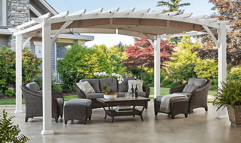 12FTx16FT STEEL PERGOLA W/ TEXTILENE ROOF IN BOXES - Earl's Auction Company