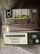 HARRISON FABRIC SOFA IN BOX - Earl's Auction Company