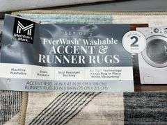 (3) EVERWASH WASHABLE ACCENT RUGS - Earl's Auction Company