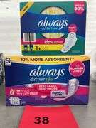 (2) BOXES OF ALWAYS PADS - Earl's Auction Company