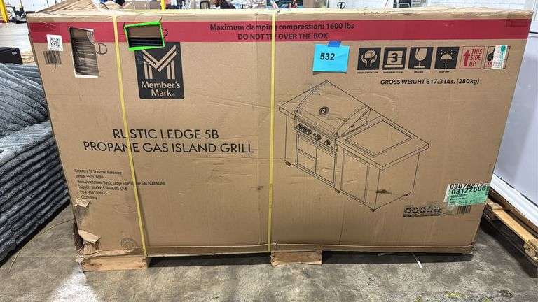 RUSTIC LEDGE 5-BURNER PROPANE GAS ISLAND GRLL IN BOX - Earl's Auction ...