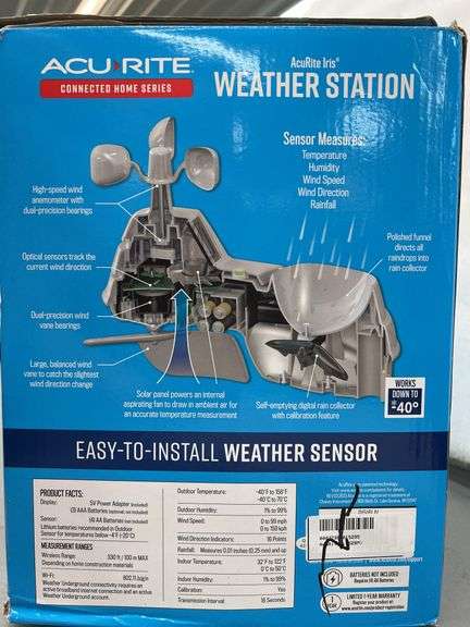 ACURITE IRIS WEATHER STATION IN BOX - Earl's Auction Company
