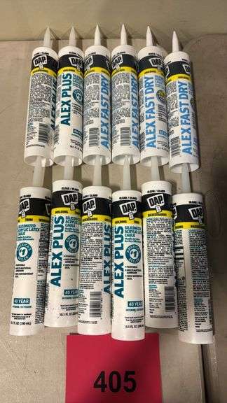 (12) BOTTLES OF ALEX PLUS ACRYLIC LATEX CAULK - Earl's Auction Company