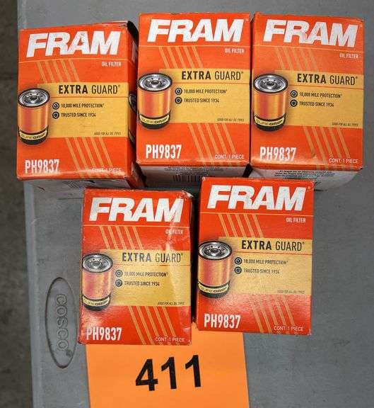 (5) FRAM EXTRA GUARD OIL FILTERS IN BOXES - Earl's Auction Company