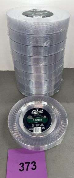 (10) PACKS OF CHINET PLASTIC PLATES - Earl's Auction Company