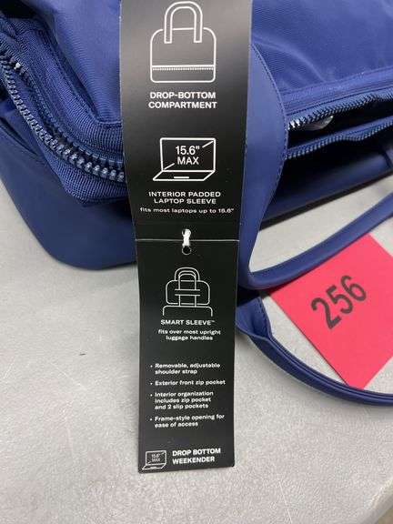 SAMSONITE DROP BOTTOM WEEKENDER BAG - BLUE - Earl's Auction Company