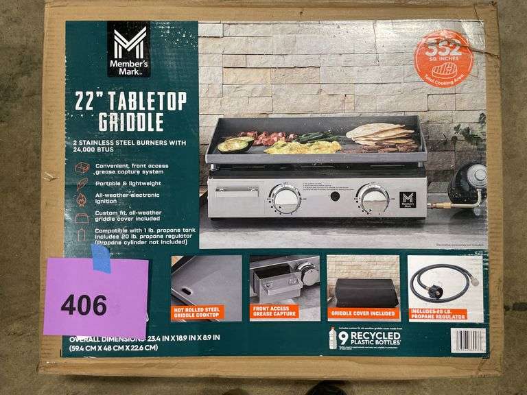 22" TABLETOP GRIDDLE IN BOX - Earl's Auction Company