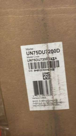 AS IS - SAMSUNG 75" DU7200D 4K SMART TV IN BOX - Earl's Auction Company