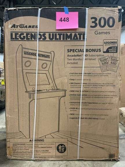 ATGAMES LEGENDS ULTIMATE ARCADE GAME CABINET IN BOX - Earl's Auction ...