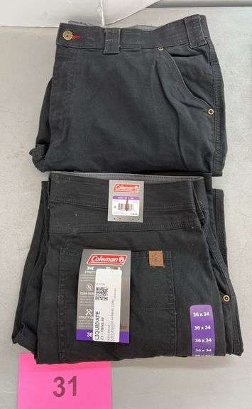 (2) PAIRS OF MENS COLEMAN PANTS - SIZE 36x34 - Earl's Auction Company