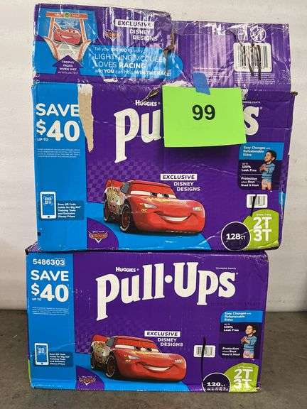 (2) BOXES OF HUGGIES PULL UPS DIAPERS - SIZE 2T/3T - Earl's Auction Company