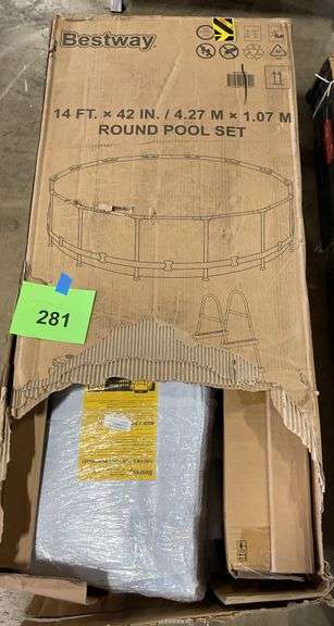 BESTWAY 14FTx 42" ROUND POOL SET IN BOX - Earl's Auction Company
