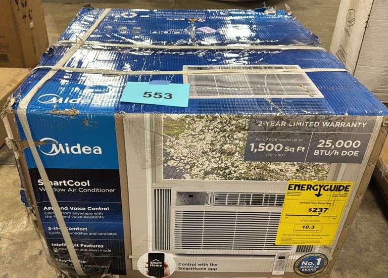 MIDEA WINDOW AIR CONDITIONER IN BOX - Earl's Auction Company