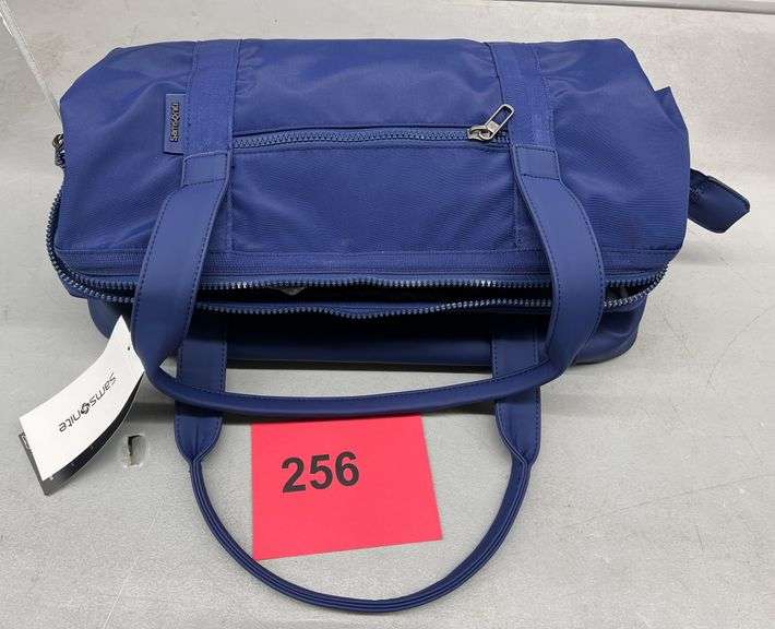 SAMSONITE DROP BOTTOM WEEKENDER BAG - BLUE - Earl's Auction Company