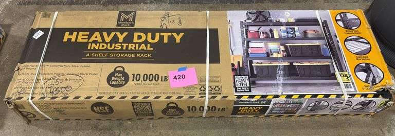 HEAVY DUTY 4-SHELF STORAGE RACK IN BOX - Earl's Auction Company