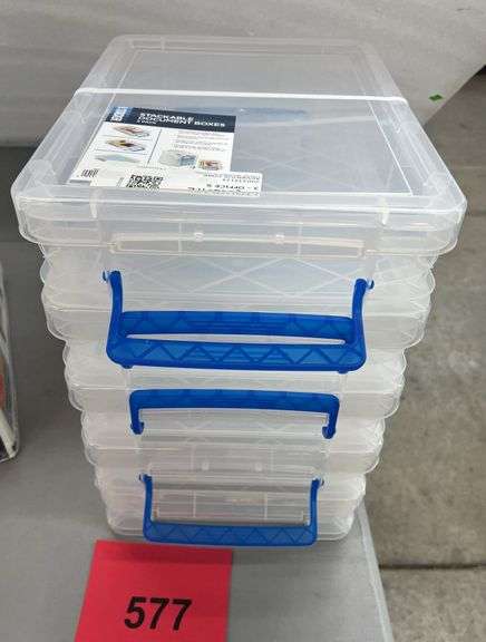 (5) STACKABLE DOCUMENT BOXES - Earl's Auction Company