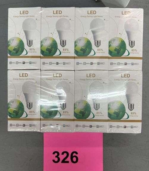 (8) NEW LED LIGHT BULBS IN BOXES - Earl's Auction Company