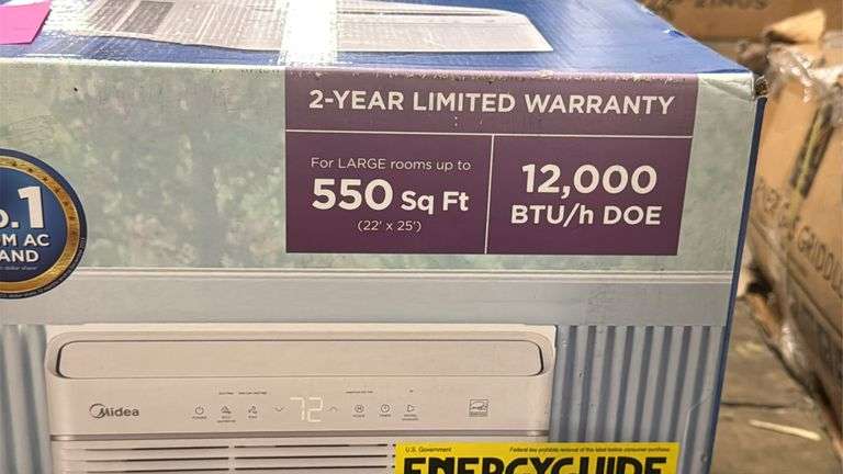 MIDEA WINDOW AIR CONDITIONER IN BOX - Earl's Auction Company