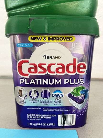 2PC CASCADE DISH DETERGENT LOT - LIQUID & TABS - Earl's Auction Company