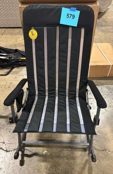 PORTABLE ROCKING CHAIR - BLACK - Earl's Auction Company