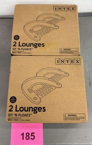 (2) INTEX 2PC SIT N FLOAT POOL LOUNGE SETS IN BOXES - Earl's Auction ...
