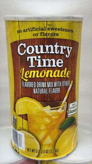 (3) CONTAINERS OF COUNTRY TIME LEMONADE MIX - Earl's Auction Company