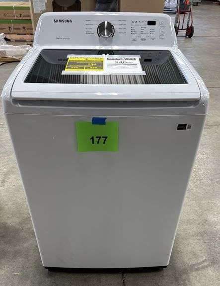 SAMSUNG TOP LOAD WASHER - WHITE - Earl's Auction Company