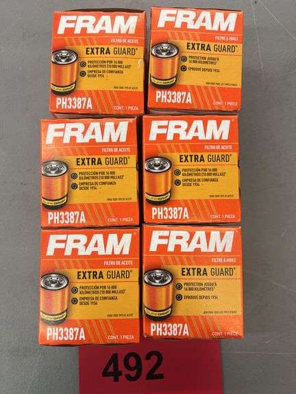 (6) FRAM EXTRA GUARD OIL FILTERS IN BOXES - Earl's Auction Company