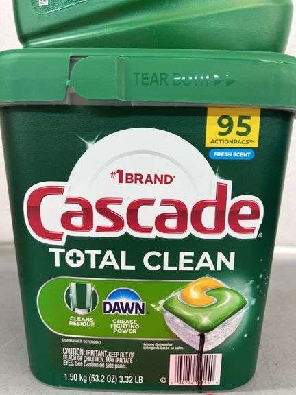 2PC CASCADE DISH DETERGENT LOT - LIQUID & TABS - Earl's Auction Company