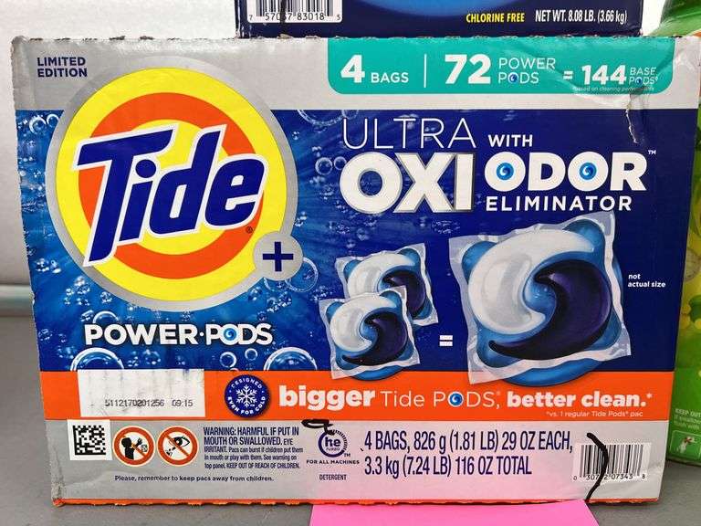 3PC LAUNDRY LOT - TIDE, OXI CLEAN & GAIN - Earl's Auction Company