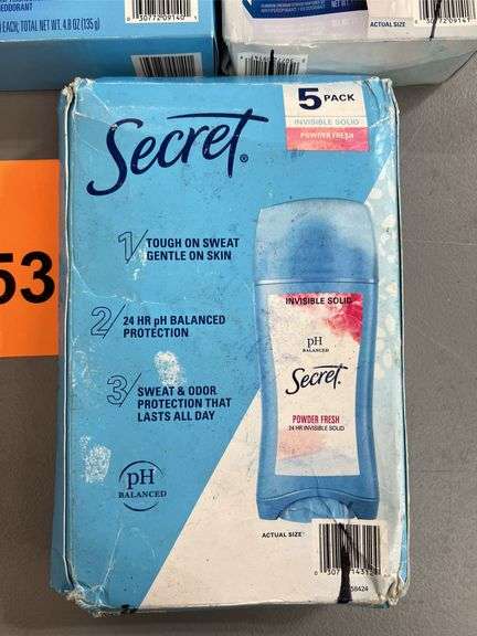 (3) BOXES OF SECRET DEODORANT - Earl's Auction Company