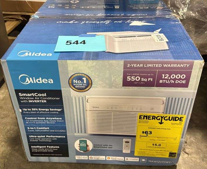MIDEA WINDOW AIR CONDITIONER IN BOX - Earl's Auction Company