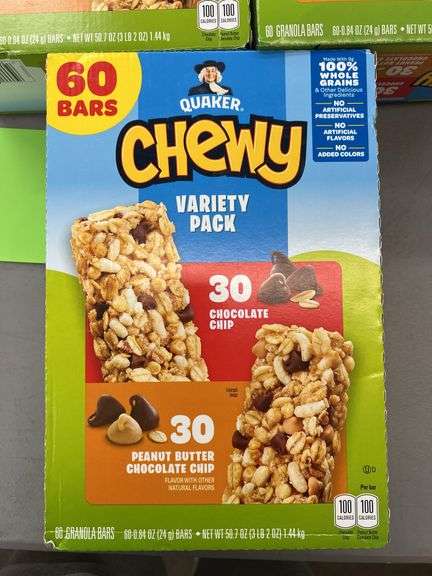 (3) BOXES OF QUAKER CHEWY BARS - Earl's Auction Company