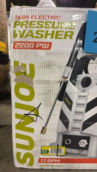 SUNJOE PRESSURE WASHER IN BOX - Earl's Auction Company