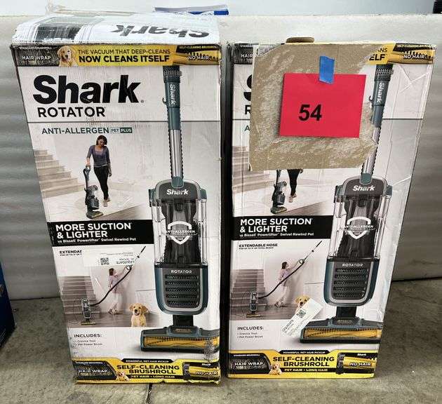 AS IS - (2) SHARK ROTATOR VACUUMS IN BOXES - Earl's Auction Company