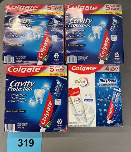 (4) PACKS OF COLGATE TOOTHPASTE - Earl's Auction Company