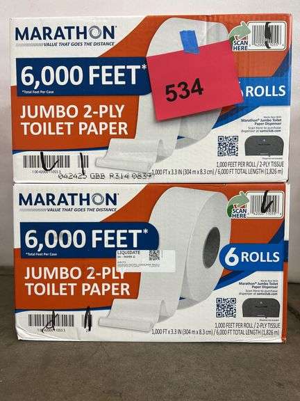 (2) BOXES OF MARATHON TOILET PAPER - Earl's Auction Company
