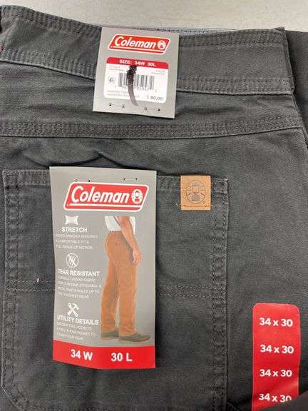 (2) PAIRS OF NEW MENS COLEMAN PANTS - 34 X 30 - Earl's Auction Company