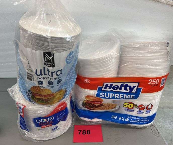 (3) PACKS OF PAPER/ FOAM PLATES - Earl's Auction Company