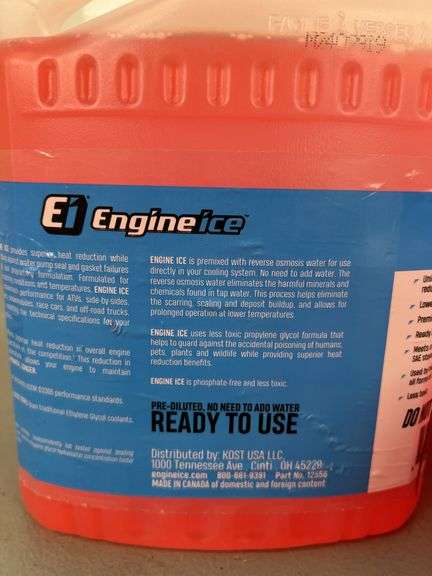 (4) JUGS OF ENGINE ICE COOLANT - Earl's Auction Company