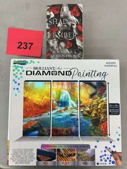 2PC HOBBY LOT - DIAMOND PAINTING & BOOK - Earl's Auction Company