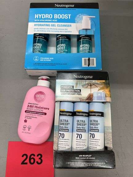 3PC HYGIENE LOT - NEUTROGENA & EOS - Earl's Auction Company