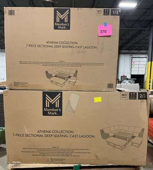 AS IS - BOXES 1/3 & 2/3 OF ATHENA SECTIONAL SET (NOT FULL SET) - LAGOON ...
