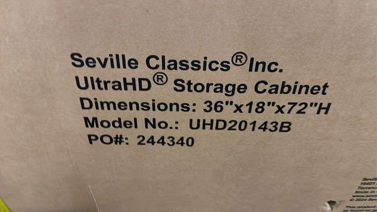 SEVILLE CLASSICS STORAGE CABINET IN BOX - Earl's Auction Company