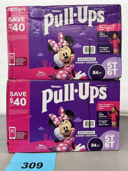 (2) BOXES OF HUGGES PULL UPS DIAPERS - SIZE 5T/6T - Earl's Auction Company