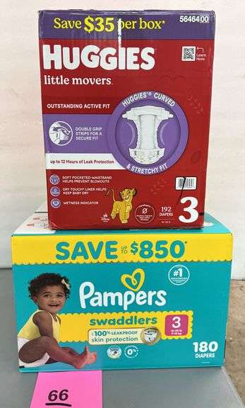(2) BOXES OF DIAPERS - SIZE 3 - Earl's Auction Company