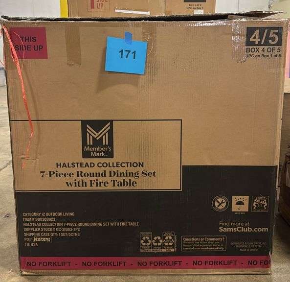 AS IS - HALSTEAD FIRE TABLE BASE (NO TOP) - Earl's Auction Company