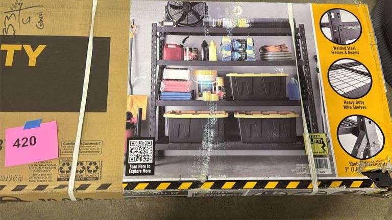 HEAVY DUTY 4-SHELF STORAGE RACK IN BOX - Earl's Auction Company