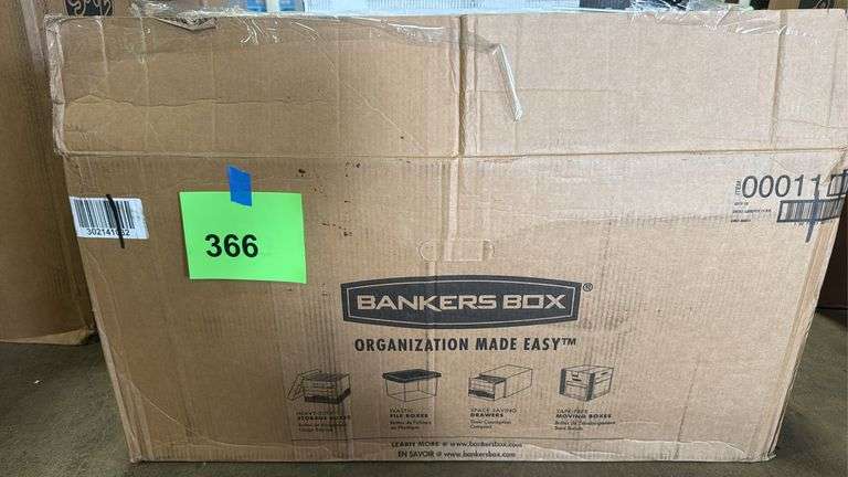 (7) BANKERS BOX CARDBOARD BOXES IN BOX - Earl's Auction Company