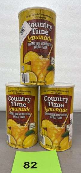 (3) CONTAINERS OF COUNTRY TIME LEMONADE - Earl's Auction Company